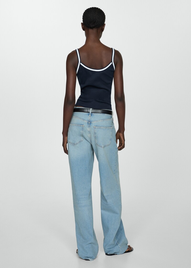 Combined knitted top with straps - Women | MANGO USA