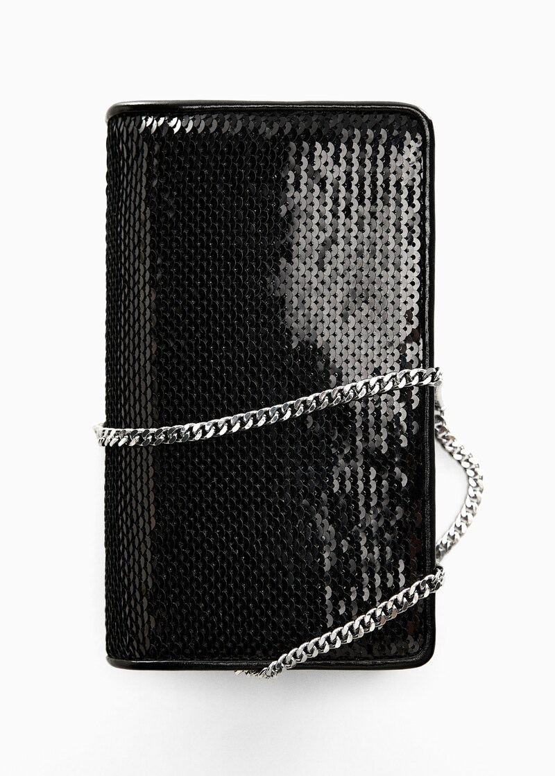 Sequined chain bag - Woman | MANGO USA