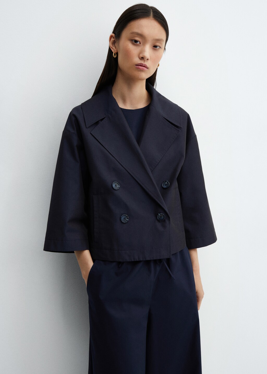 Cropped Jacket With Lapels