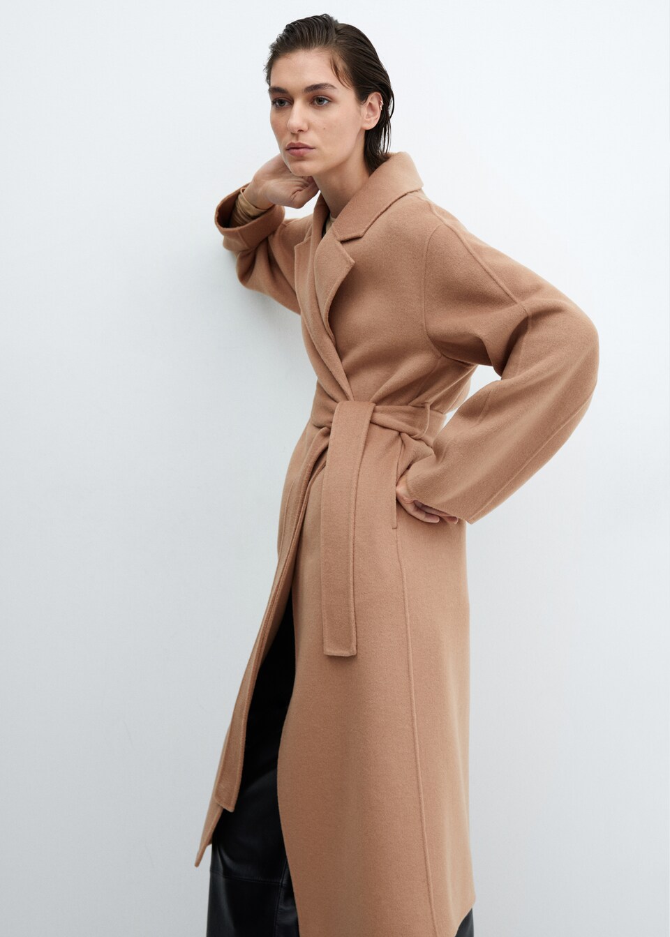 Belt handmade coat - Woman | MANGO USA