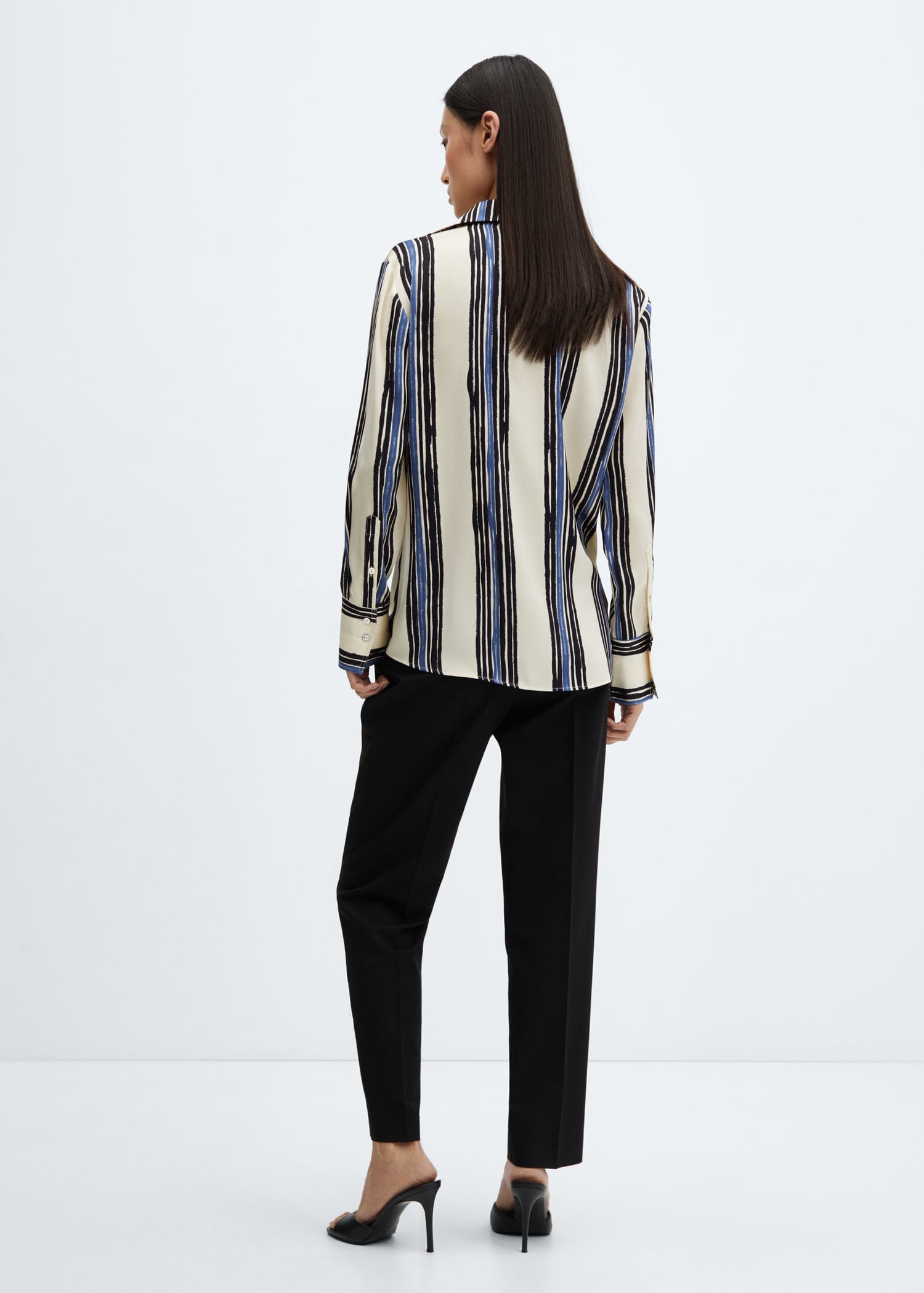 Satin striped shirt