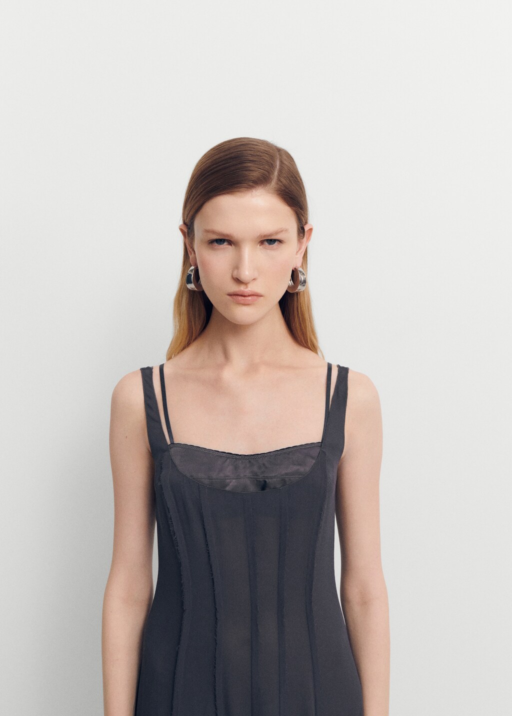 Corset dress with asymmetrical hem - Woman | MANGO Belize