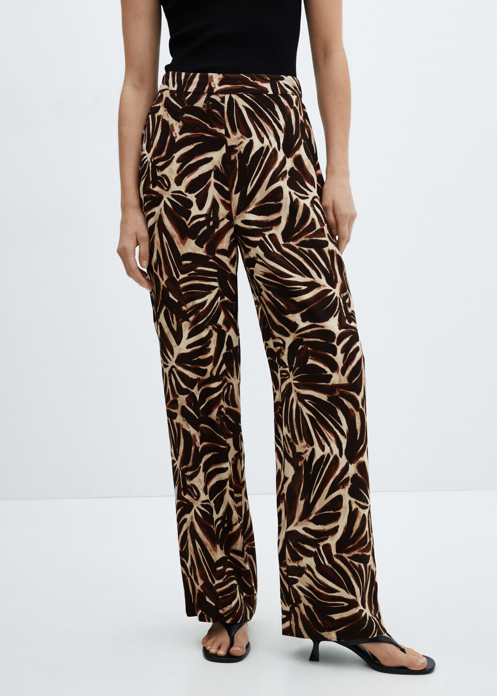 Flowy printed pants - Woman | MANGO USA