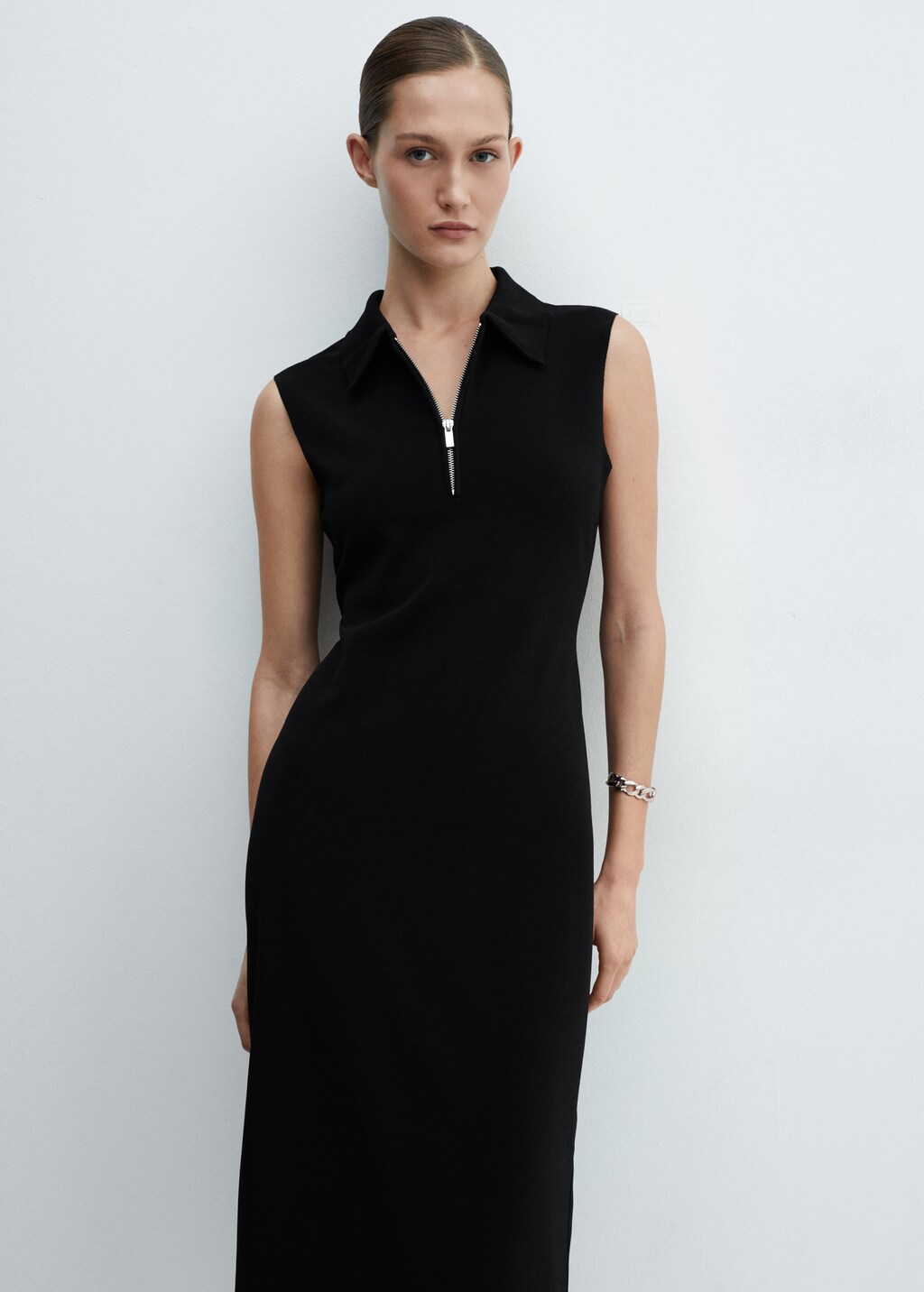 Zipper neck dress - Woman | MANGO India