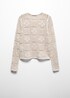 Crochet sweater with openwork details - Woman | MANGO USA