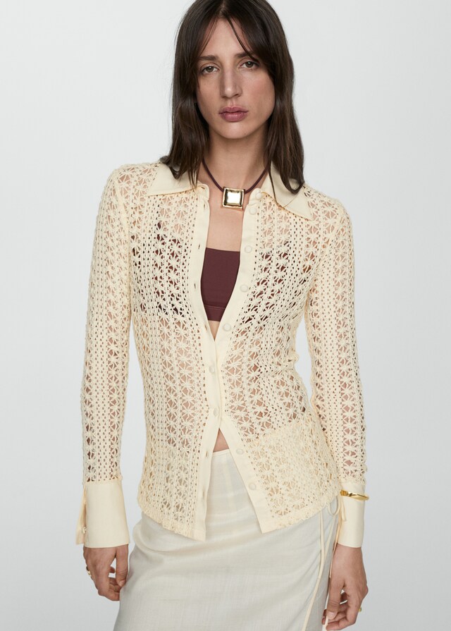 Crochet shirt - Women | MANGO USA