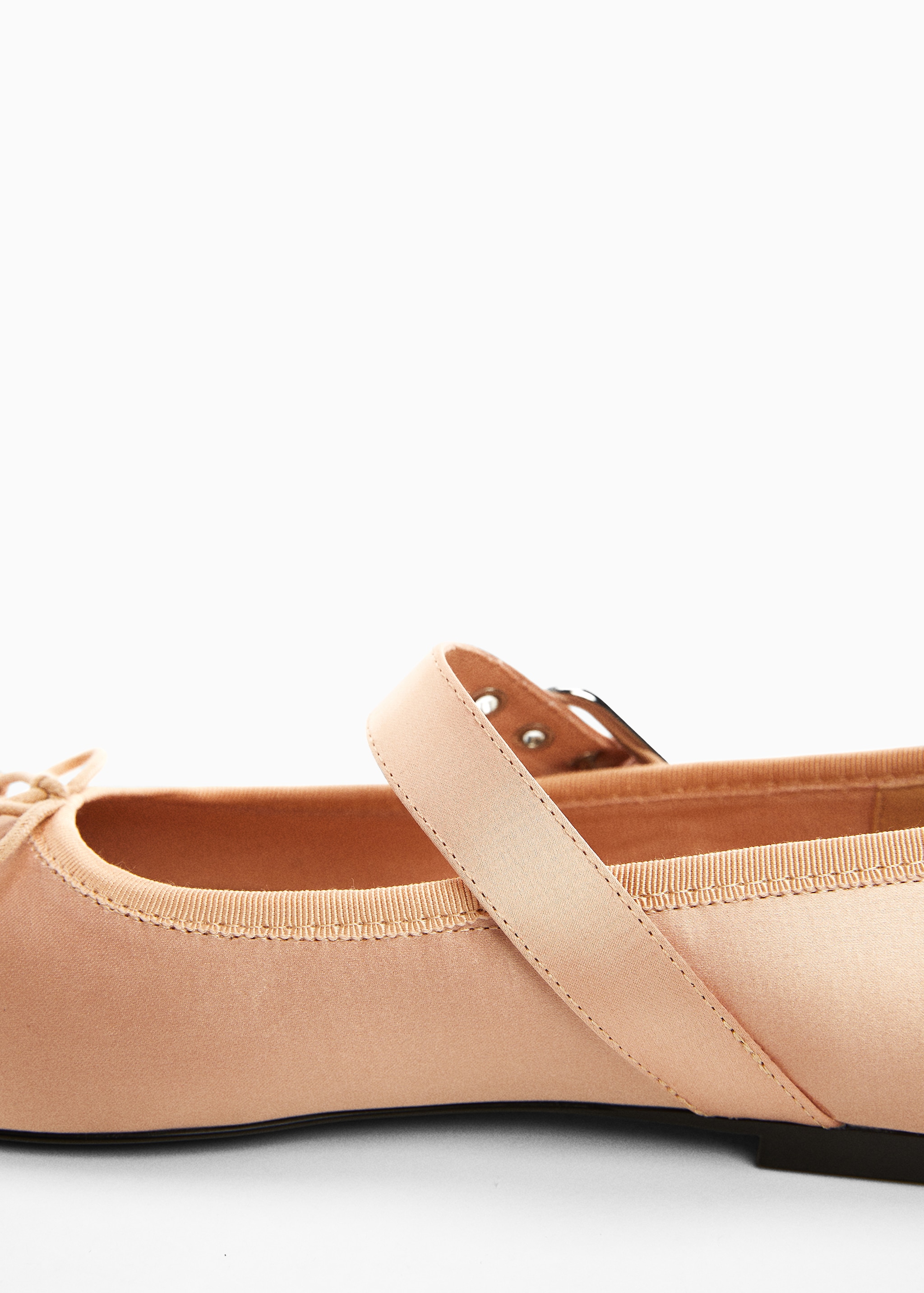 Satin Ballet Flats With Buckle Woman Mng Australia