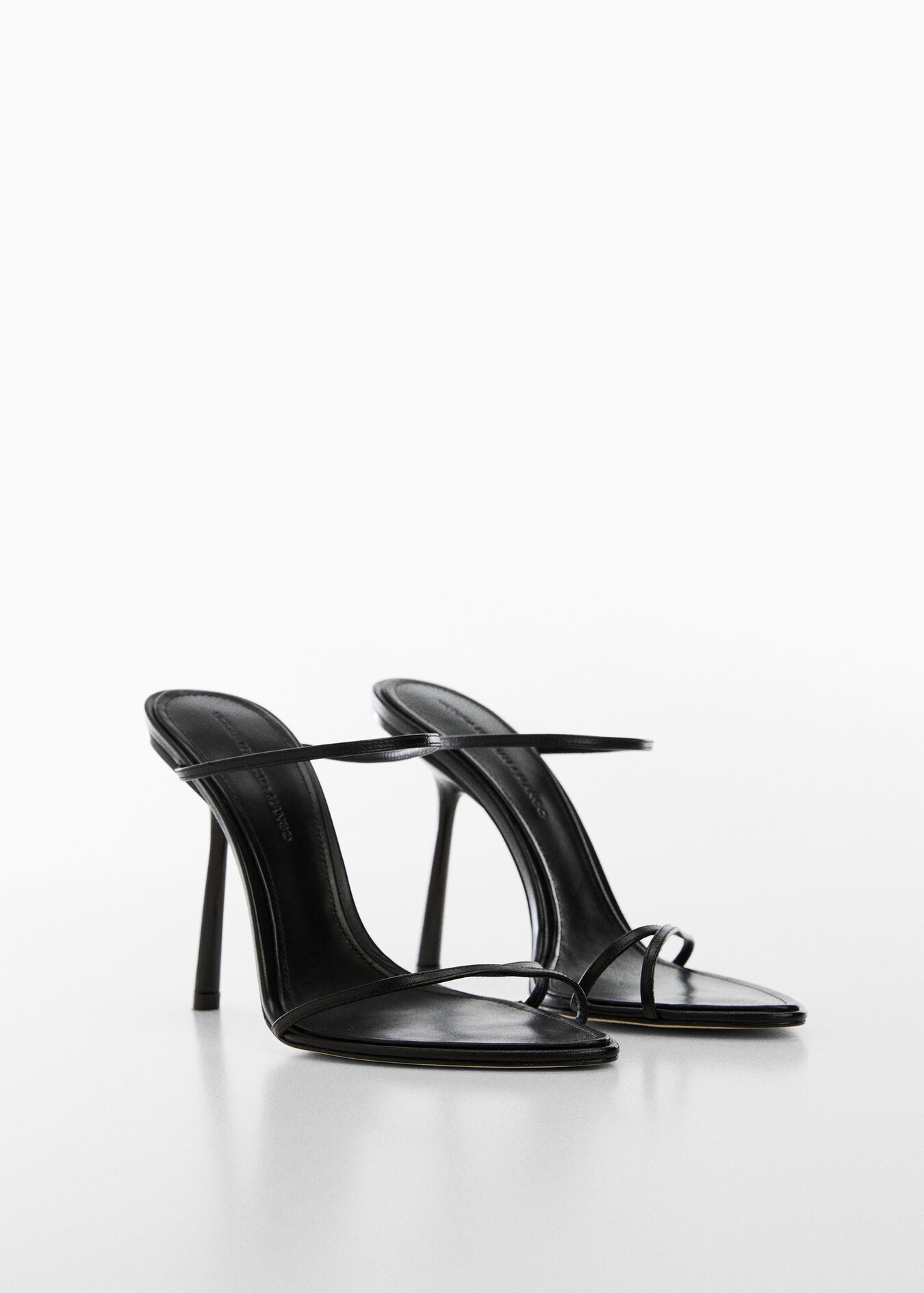 Leather sandal with inclined heel - Woman | MANGO Montenegro