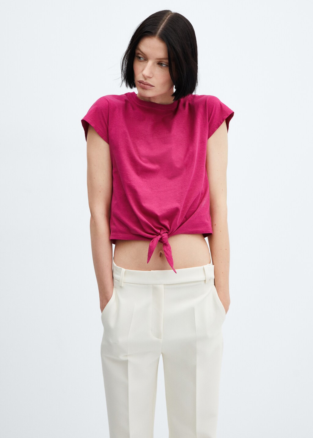 Knot Cotton T Shirt Woman Mango Philippines