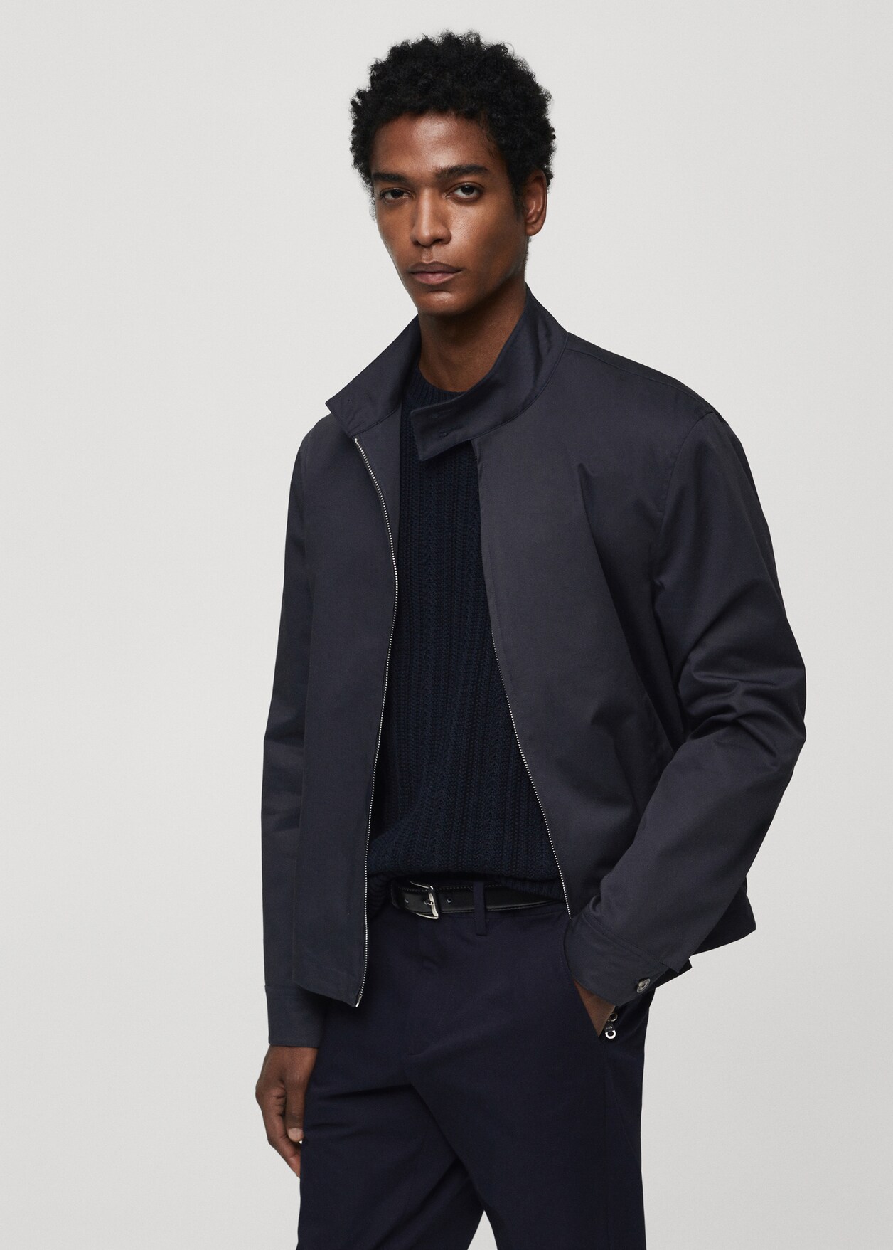 Zipper cotton jacket - Man | MANGO USA