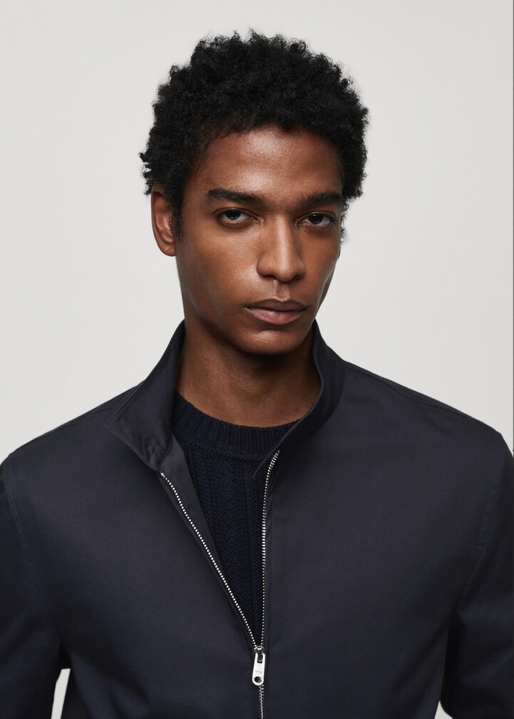 Zipper cotton jacket - Man | MANGO USA