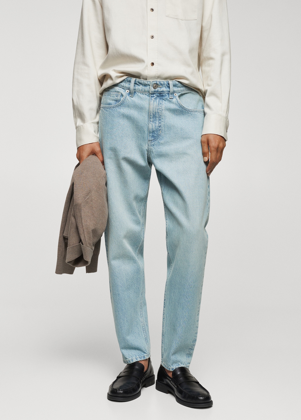 Sam tapered-fit jeans - Man | MANGO South Korea