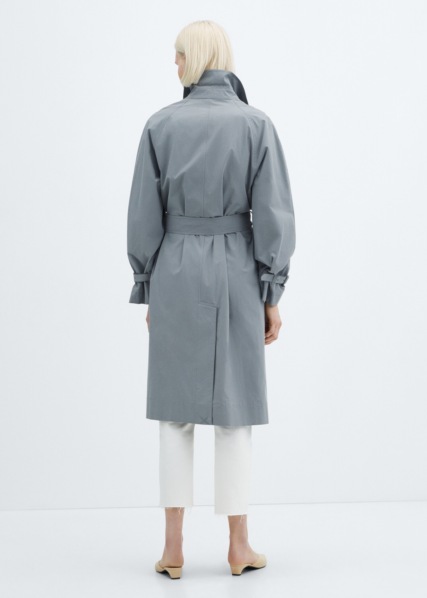 Cotton trench coat with belt - Women | MANGO USA