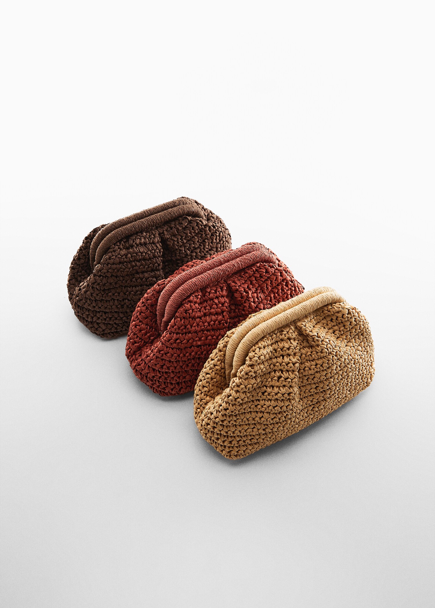 Rattan clutch bag - Women | MANGO USA