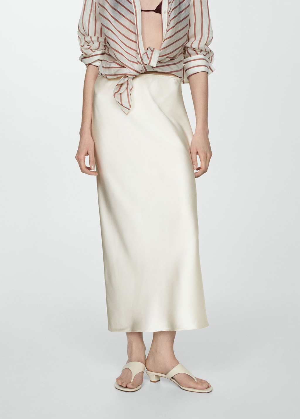 Midi Satin Skirt