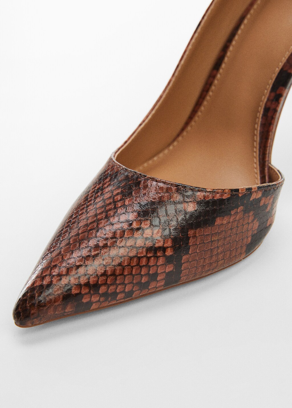 Animal print effect heel shoe - Woman | MANGO United Kingdom