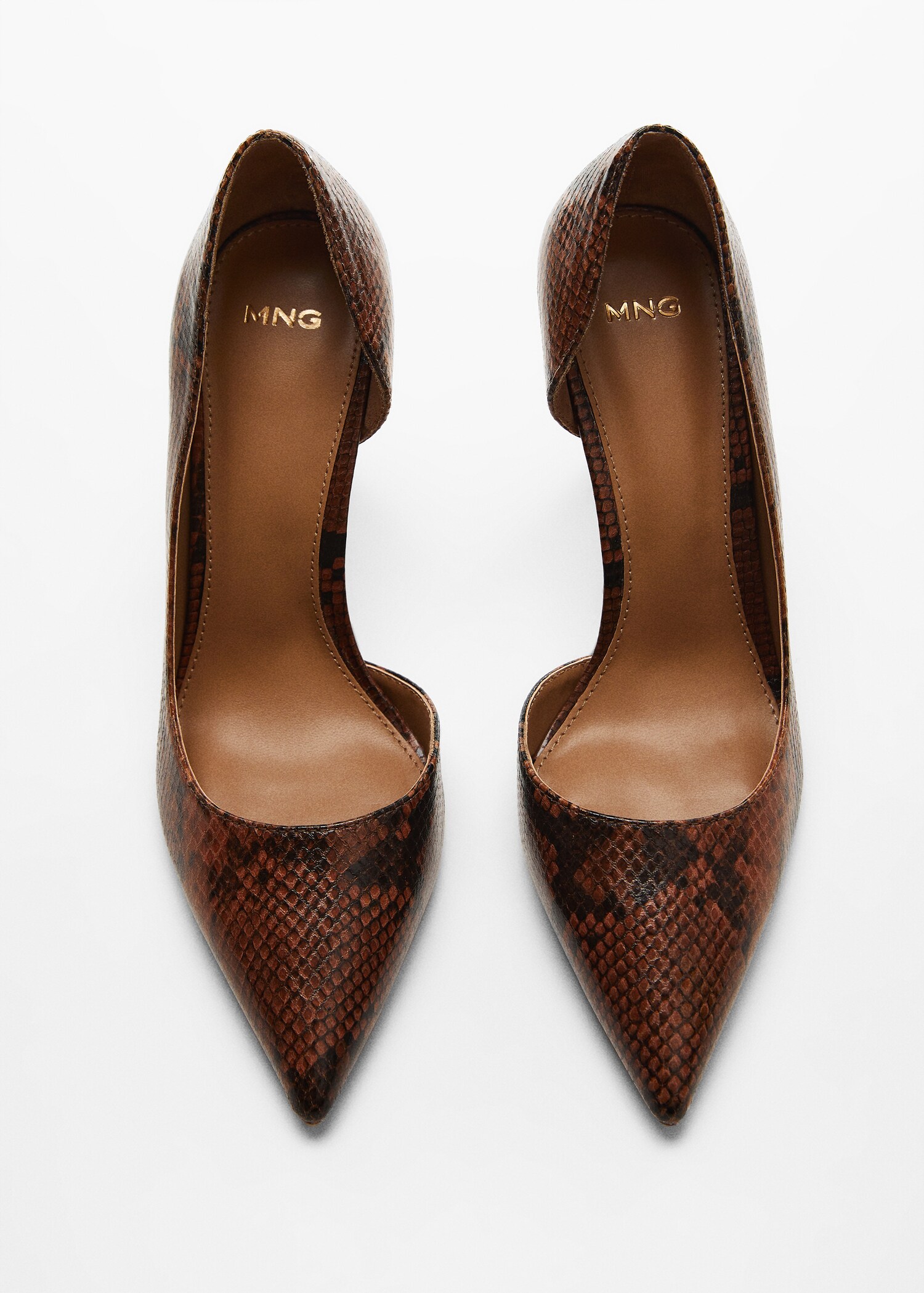Animal print effect heel shoe - Woman | MANGO USA
