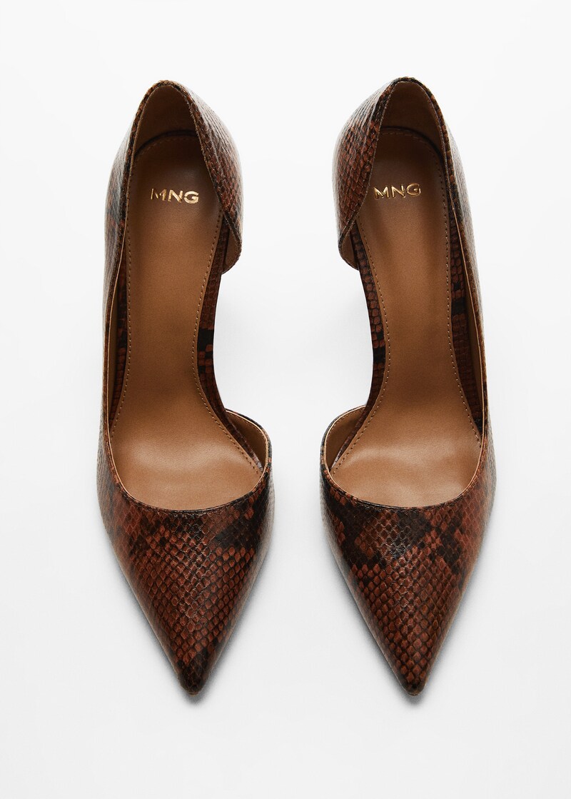 Animal print effect heel shoe - Woman | MANGO United Kingdom