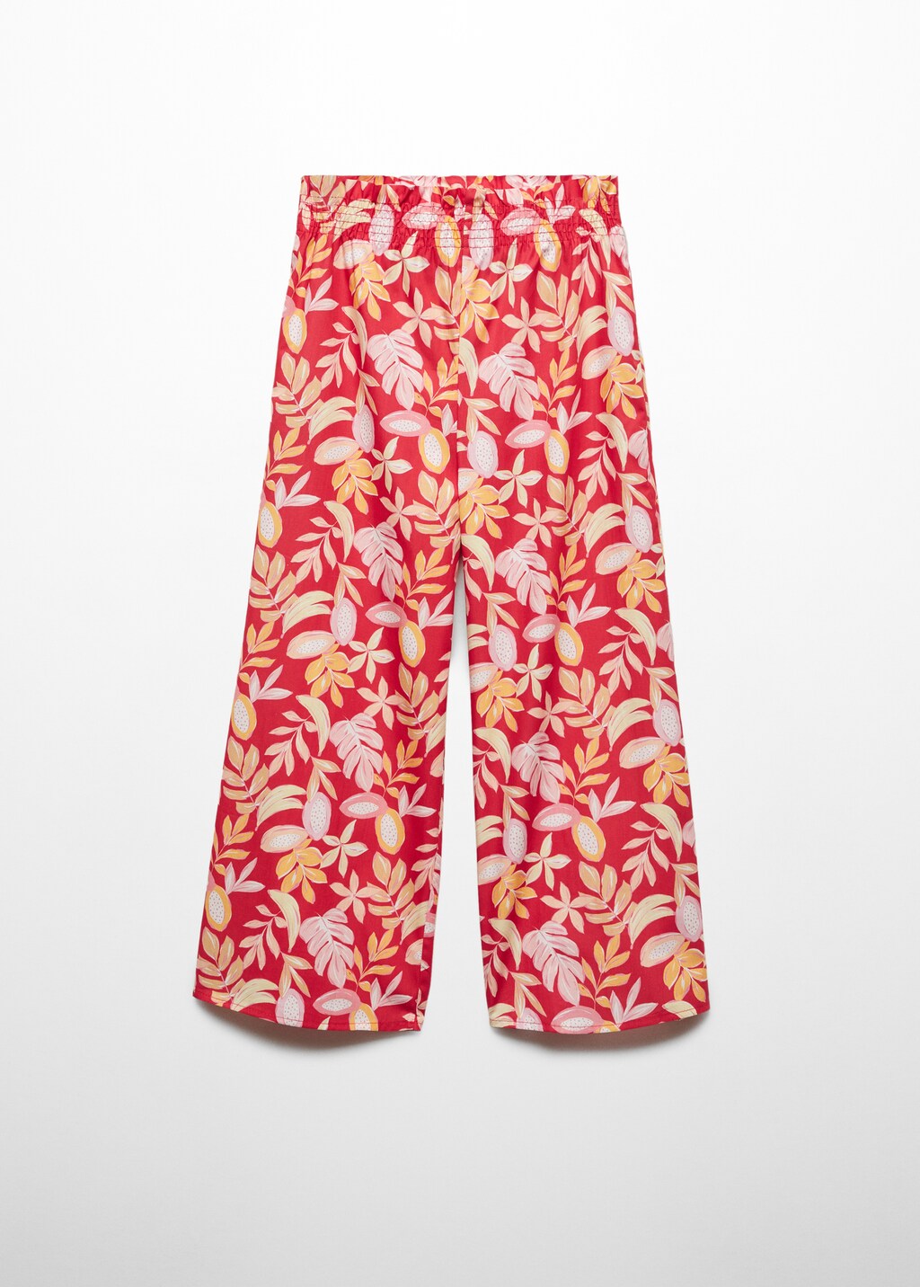 Printed straight trousers