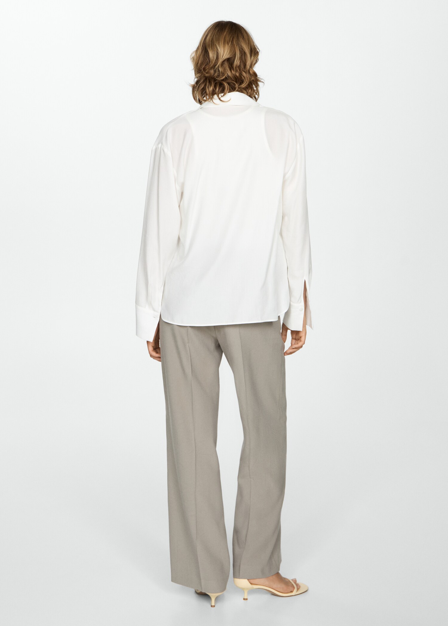 Lyocell fluid shirt - Woman | MANGO USA