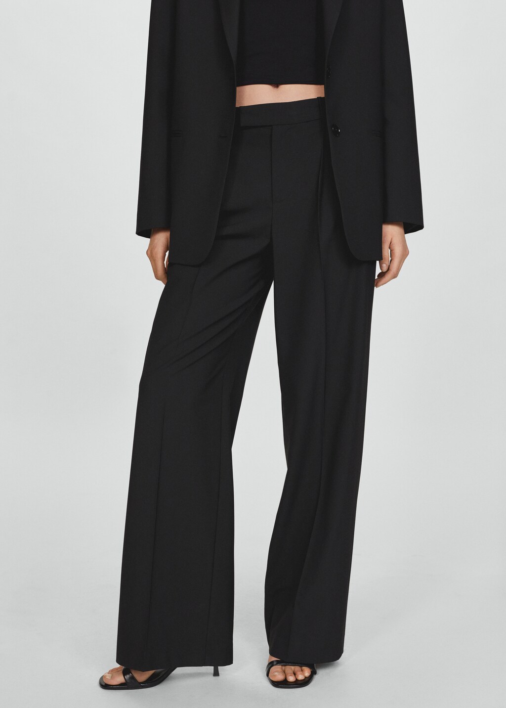 Wideleg suit trousers - Women | MANGO Libya