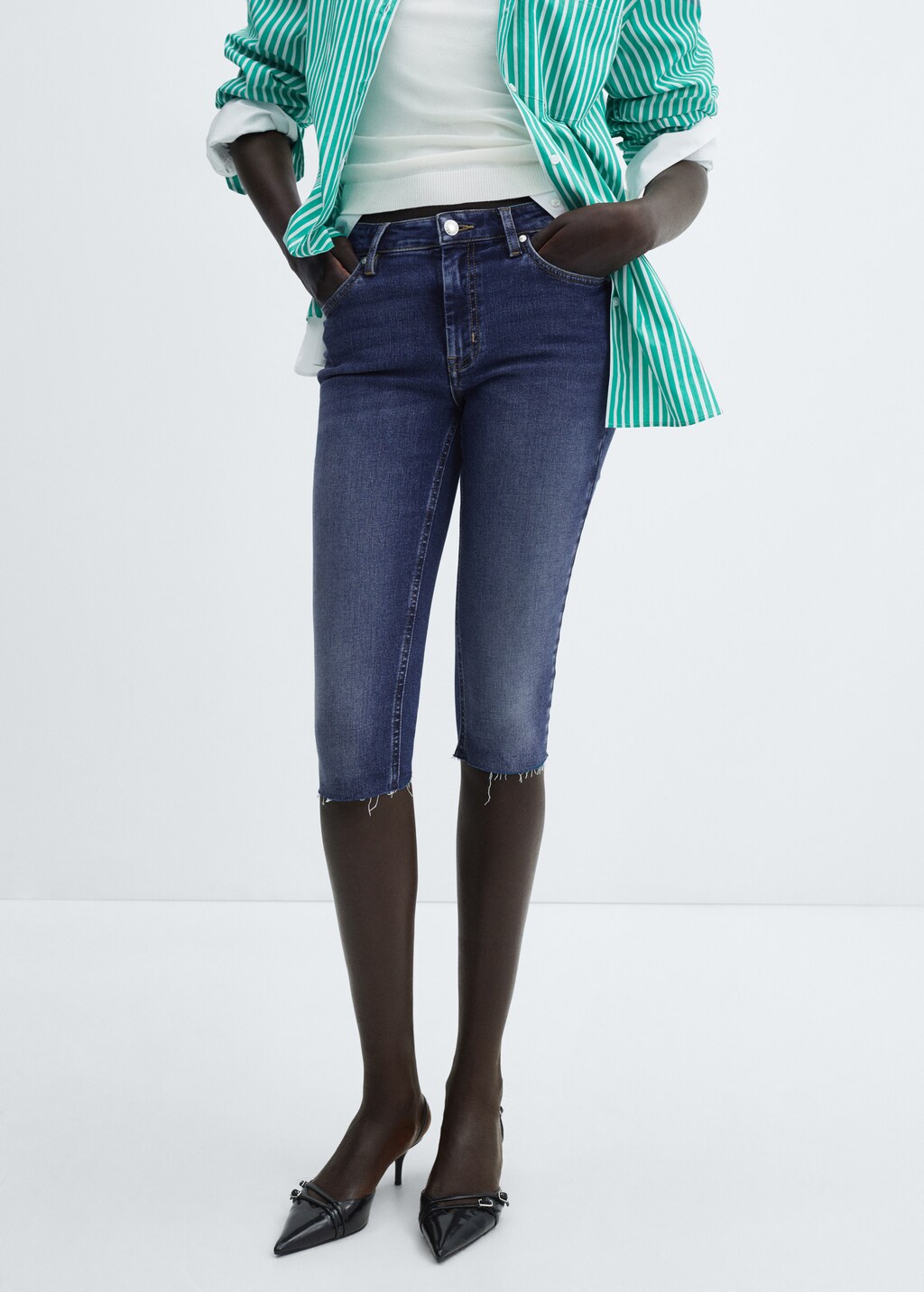 Capri slim-fit jeans