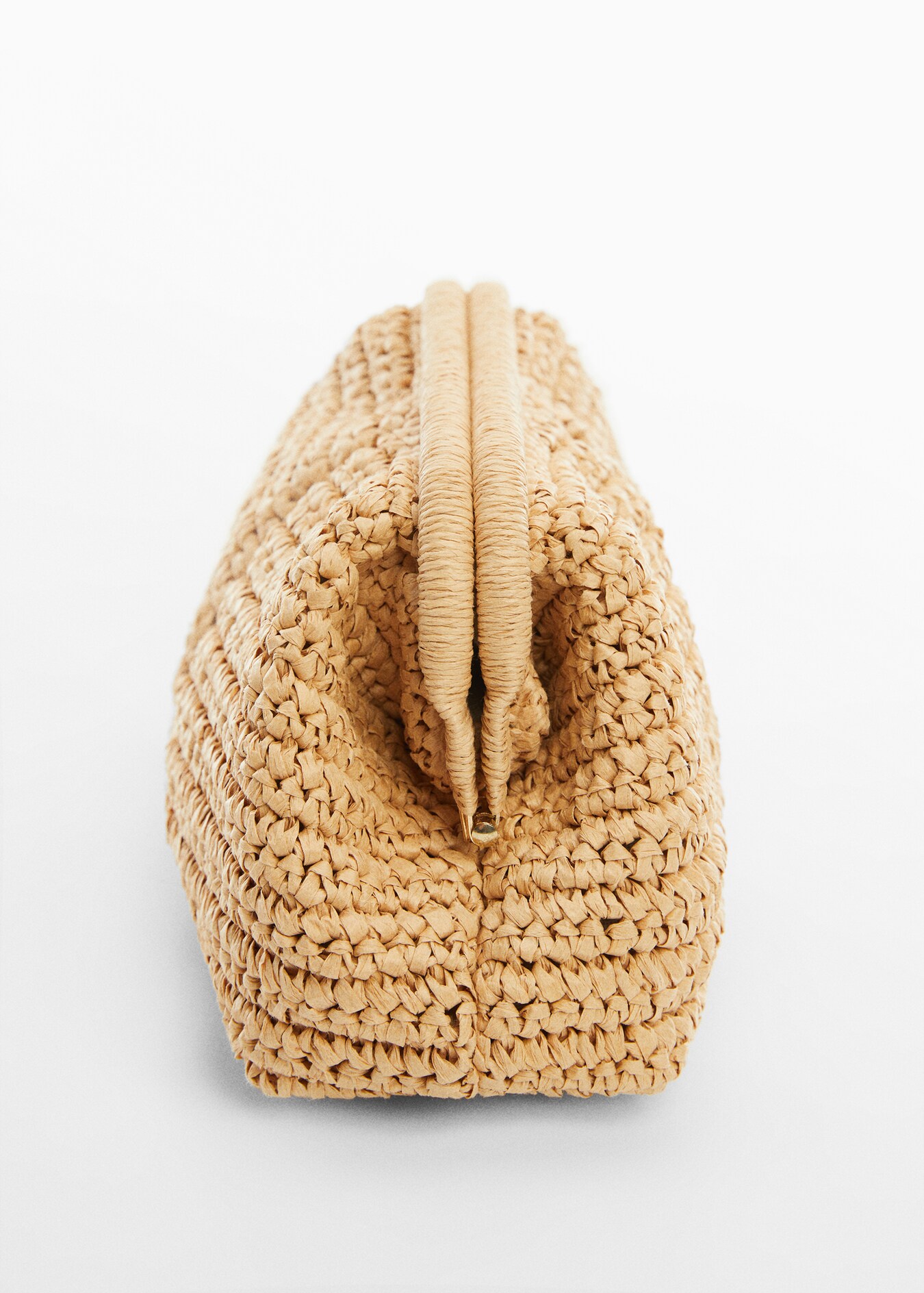 Rattan clutch bag - Women | MANGO USA