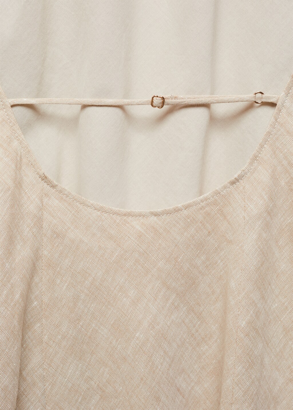 Open-back linen dress - Woman | MANGO USA