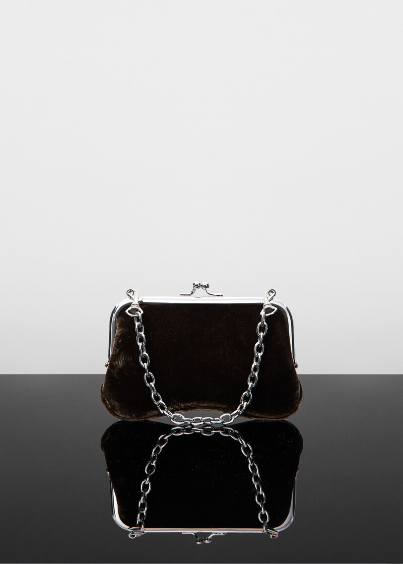 Chain velvet bag - Woman | MANGO USA