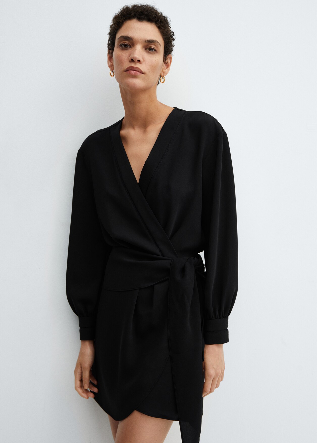 Bow Wrap Dress Women Mango Usa