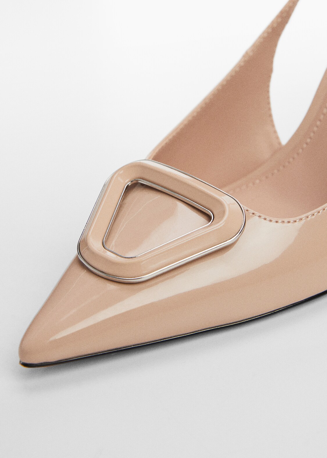 Patent leather-effect slingback shoes - Women | MANGO South Africa