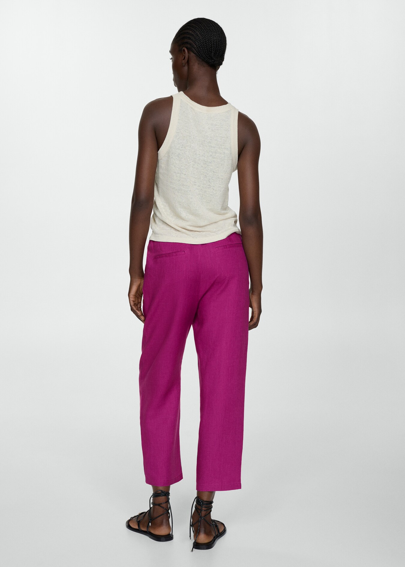 Keten jogger pantolon - Kadın | MANGO Türkiye