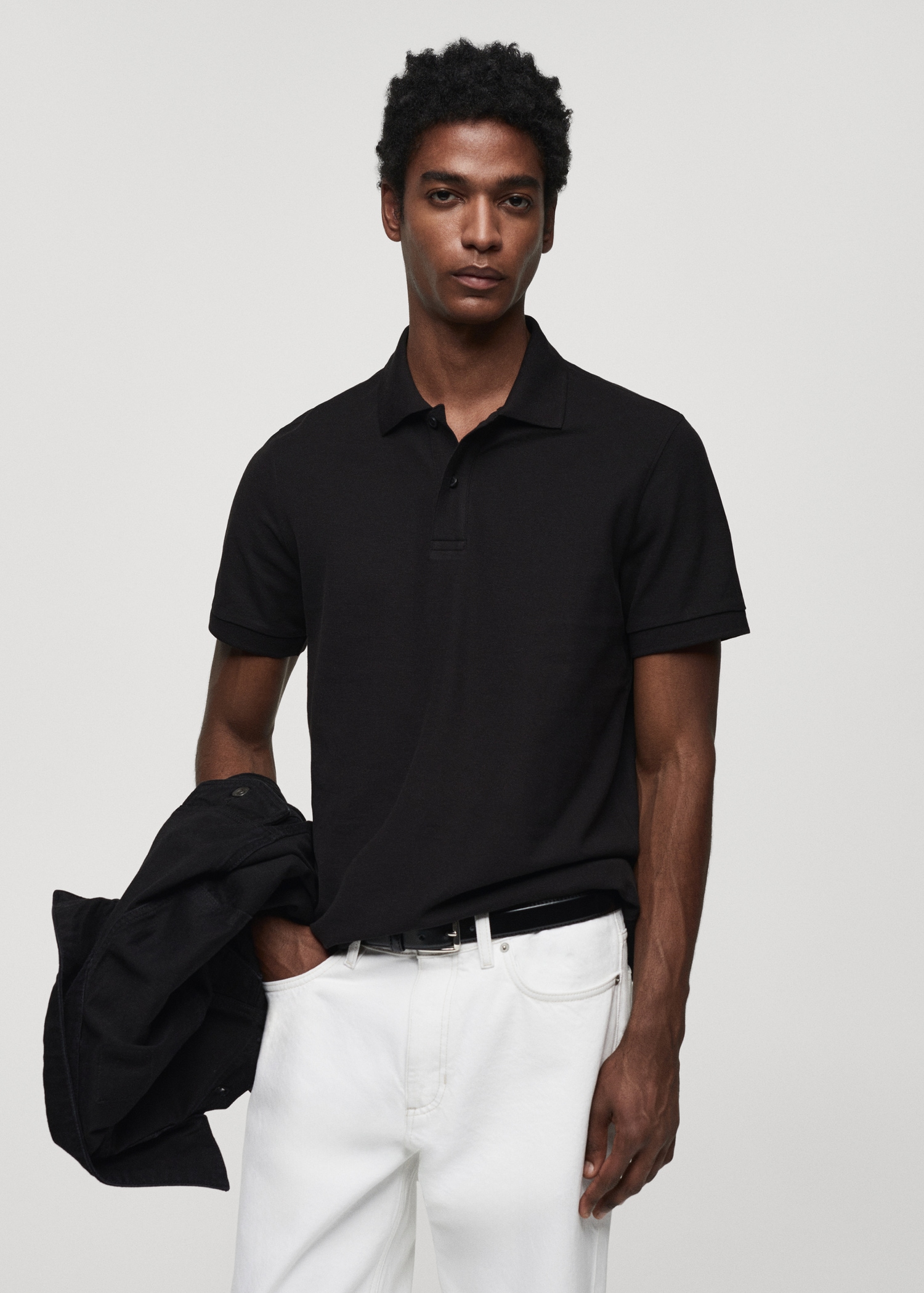 100% cotton pique polo shirt - Men | MANGO USA