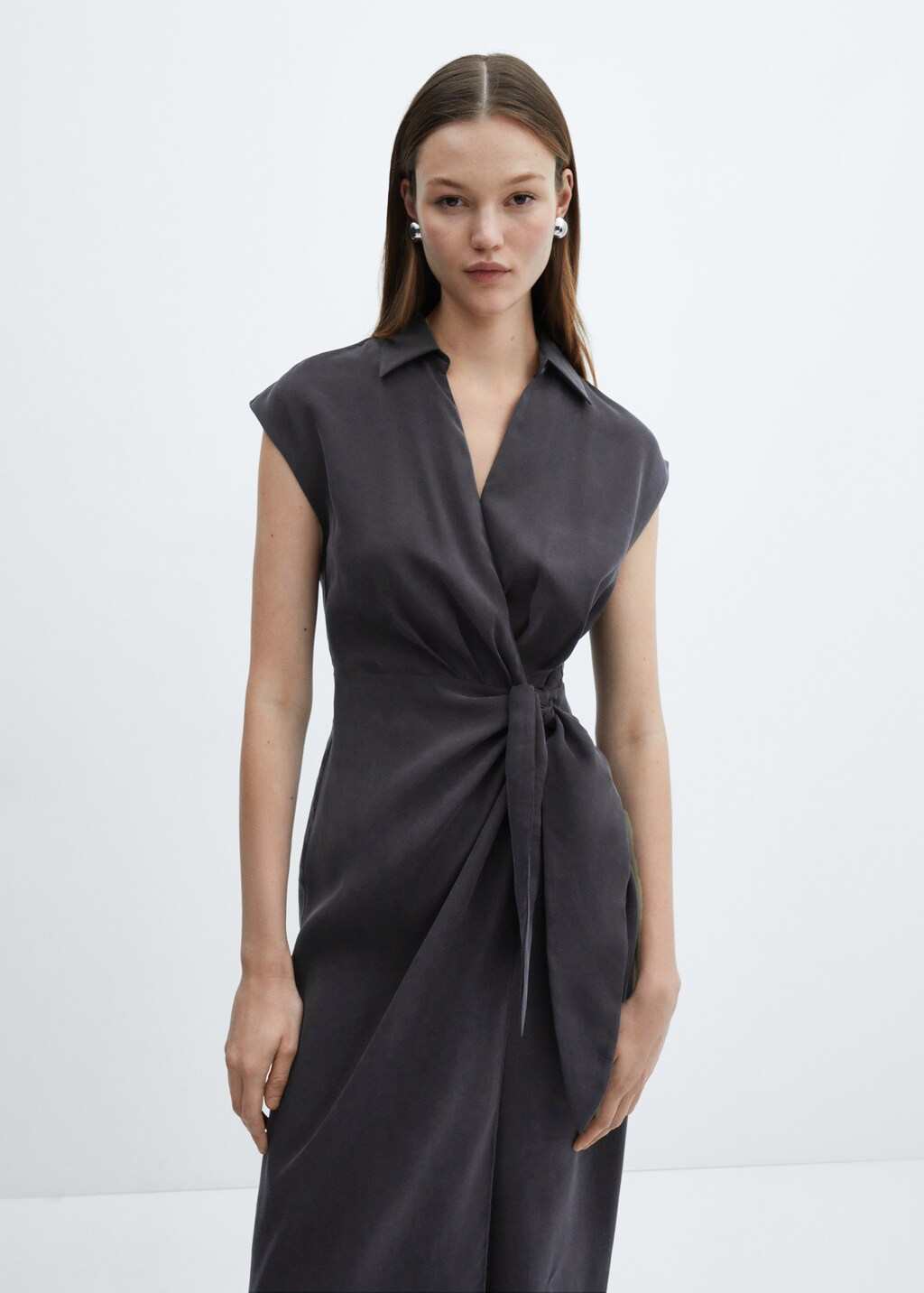 Bow modal dress - Women | MANGO Indonesia