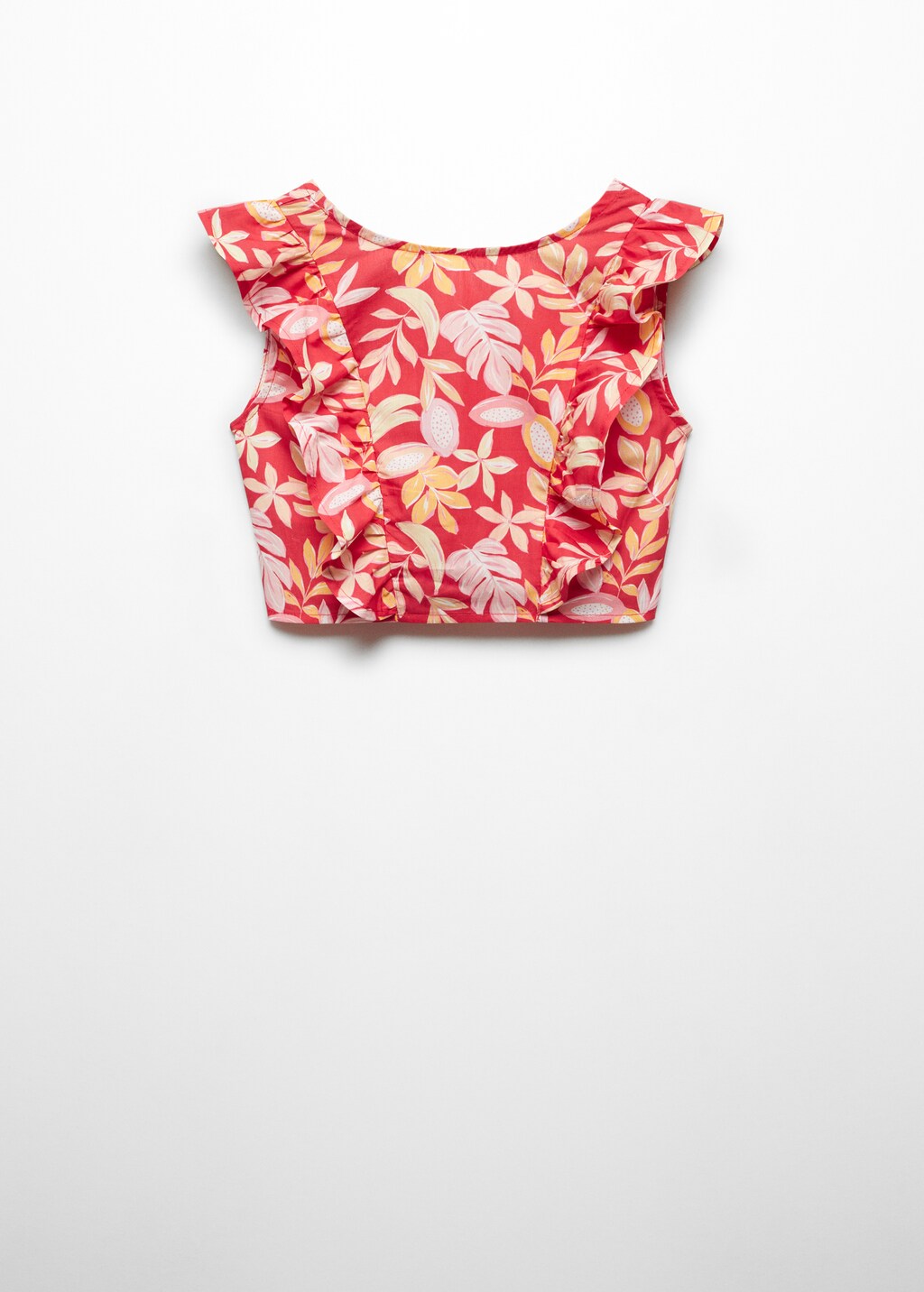 Ruffle printed top - Kids | MANGO USA