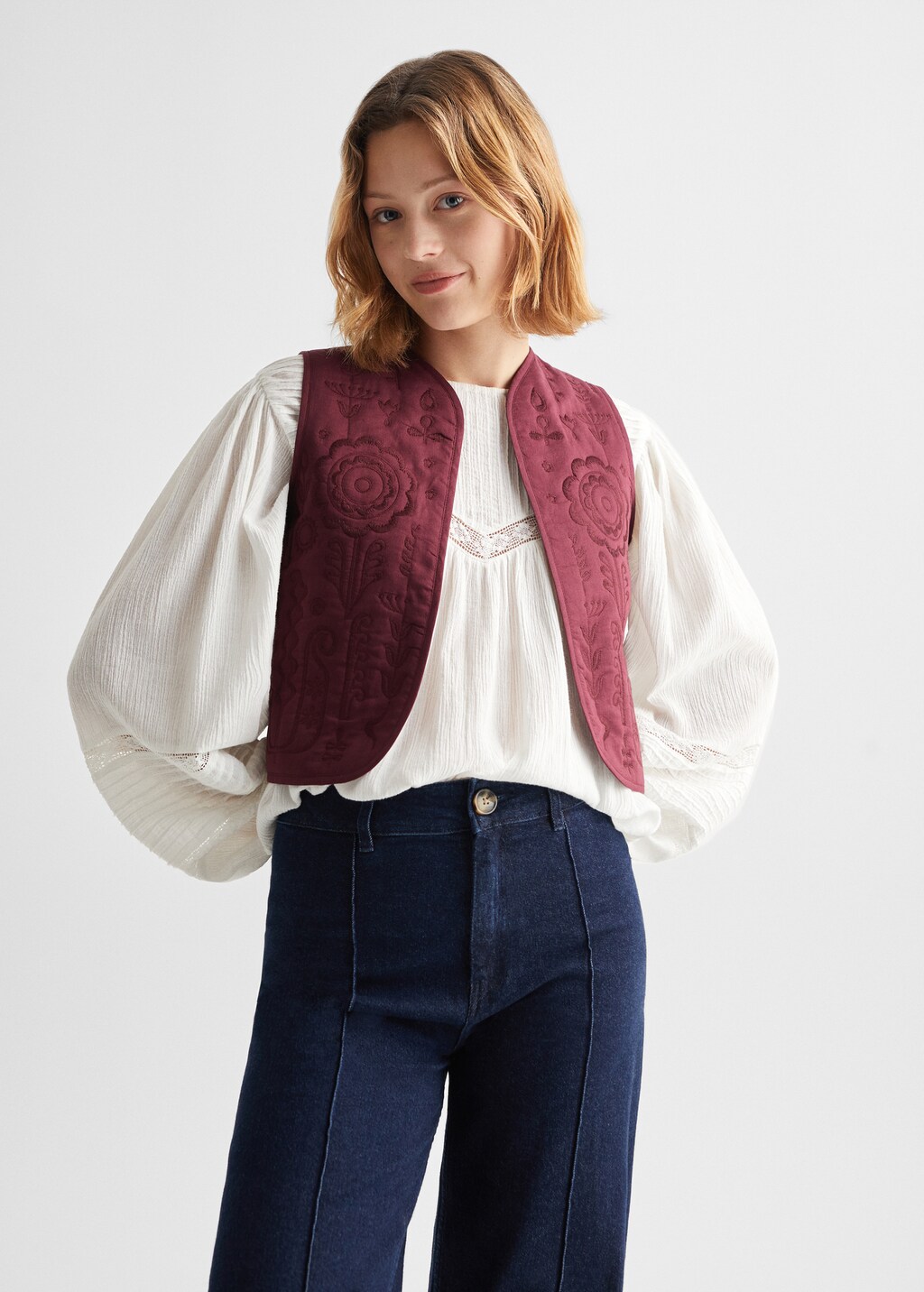 Embroidered vest