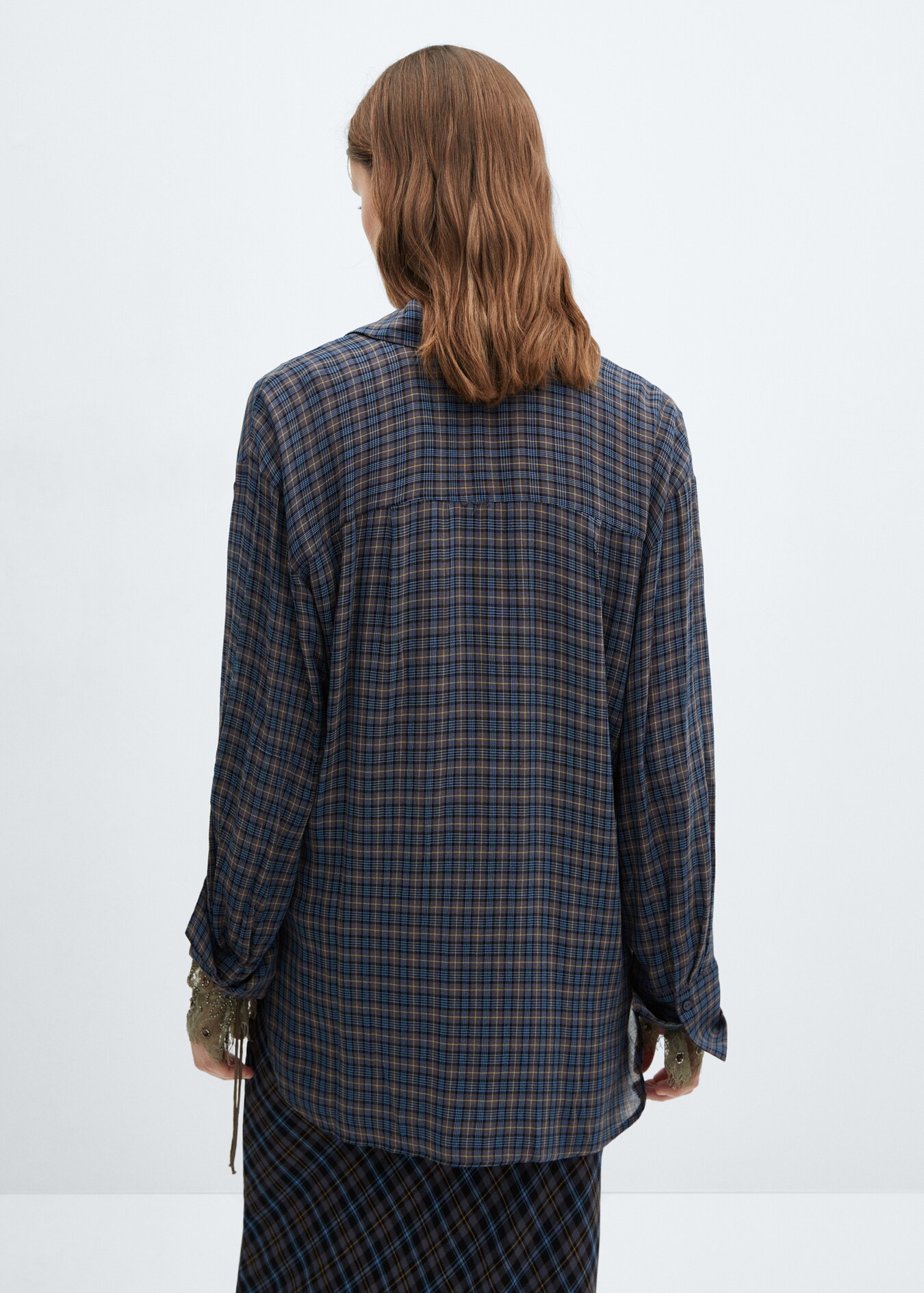 Oversize check shirt