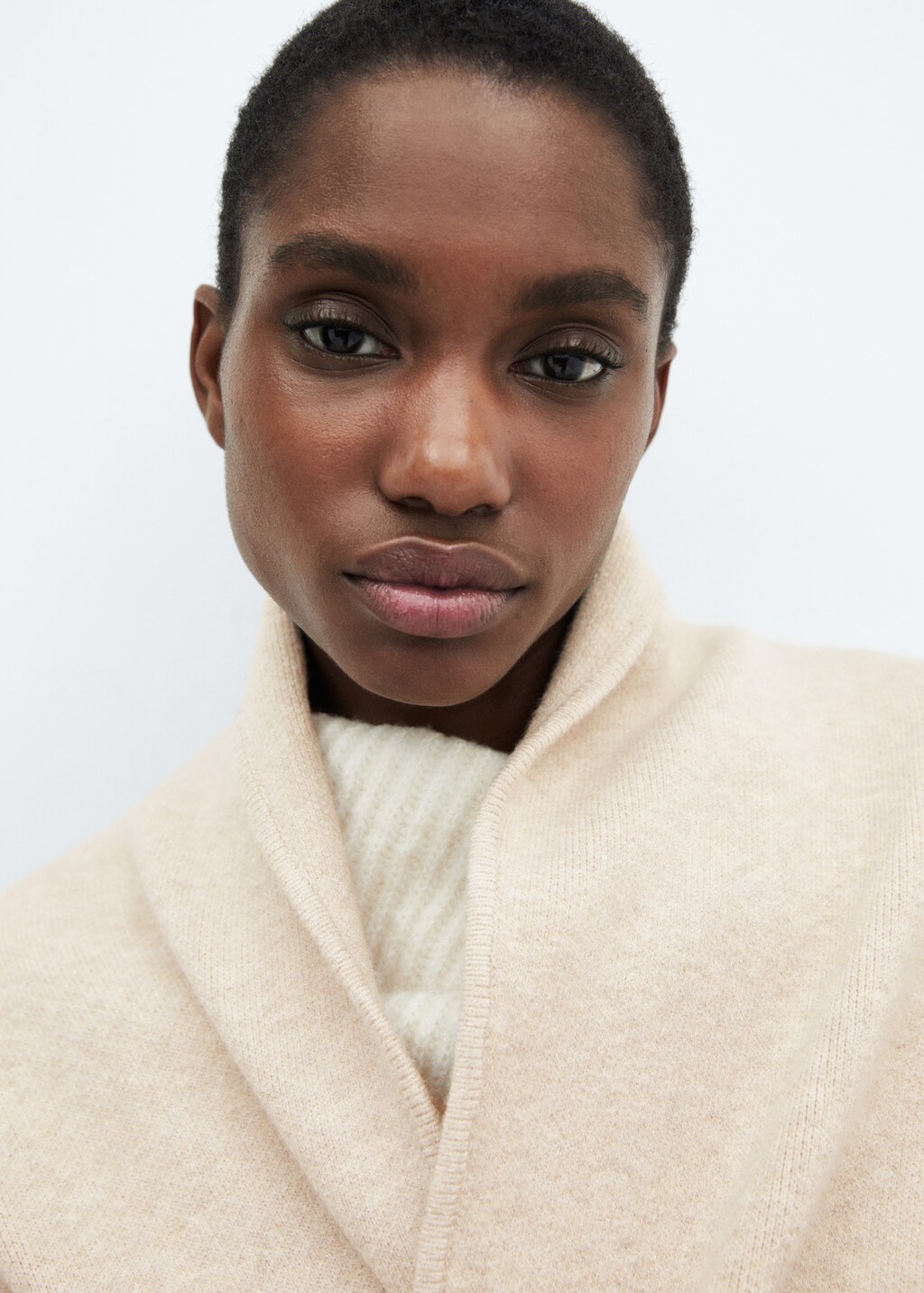 Oversized knitted coat with pockets - Women | MANGO USA