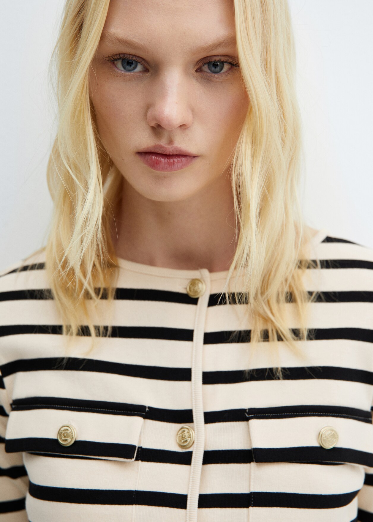 Striped cardigan with buttons