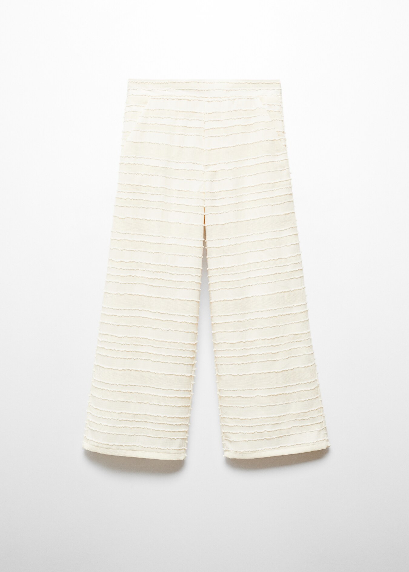 Straight textured pants