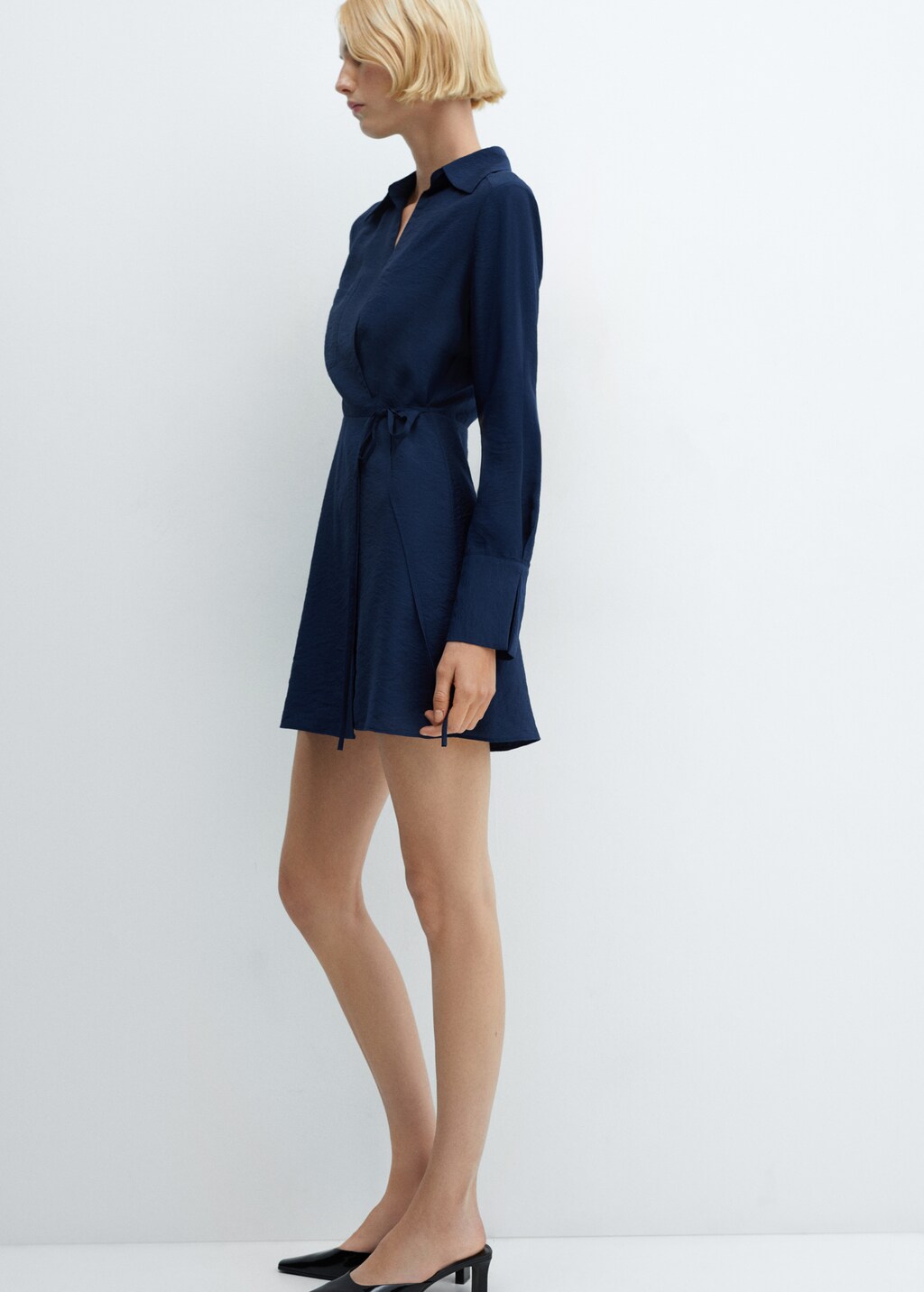Bow Wrap Dress Woman Mango Usa
