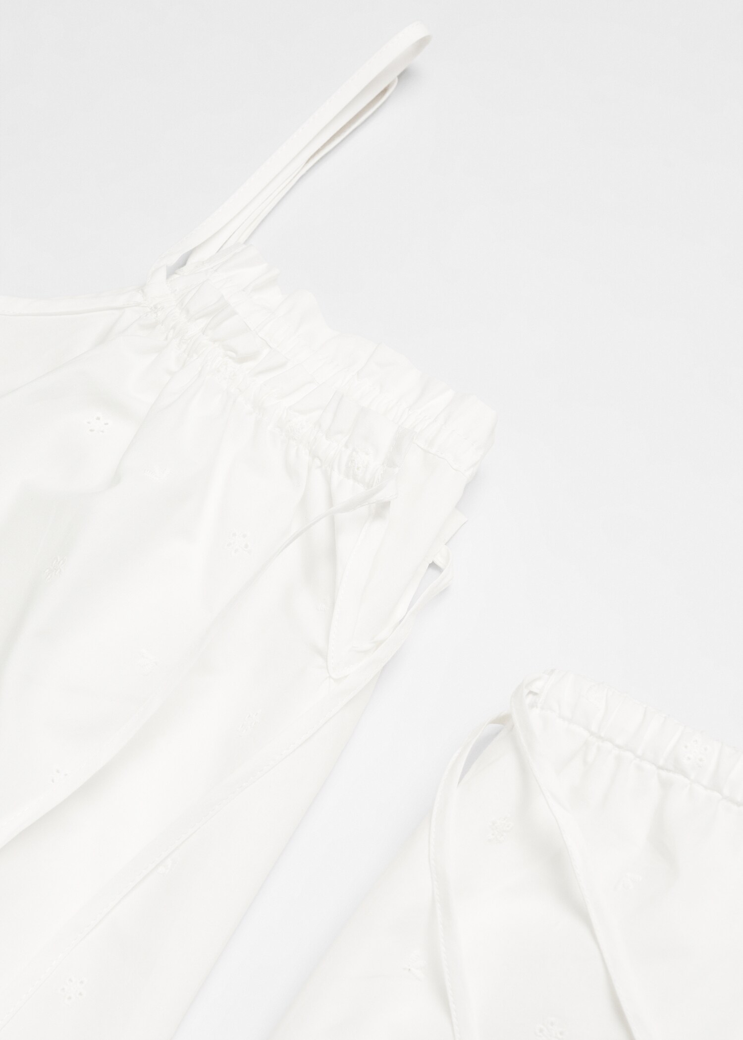 Cotton Pajama Shorts With Openwork Details Women Mango Usa