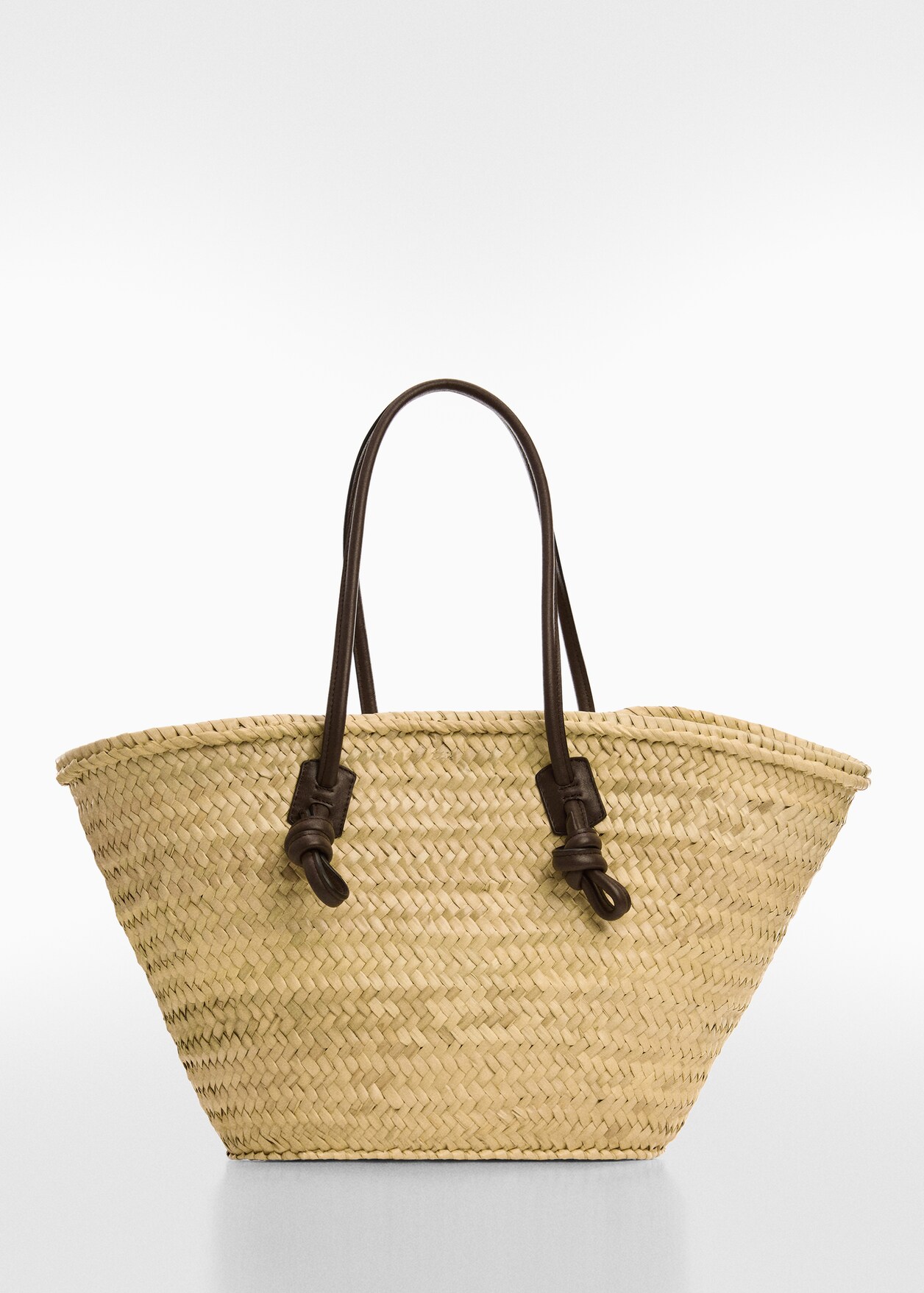 Leather basket bag - Women | MANGO USA