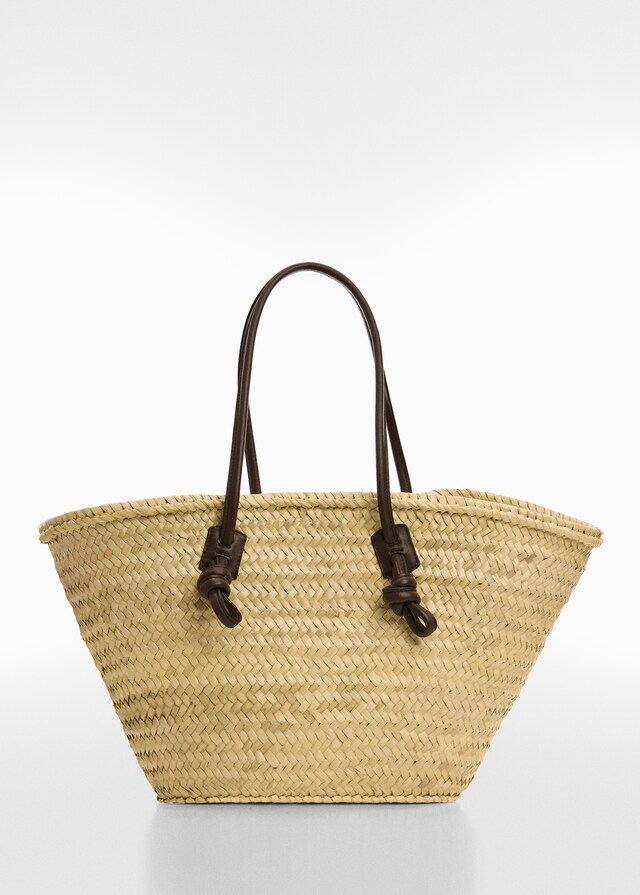 Leather basket bag - Women | MANGO USA