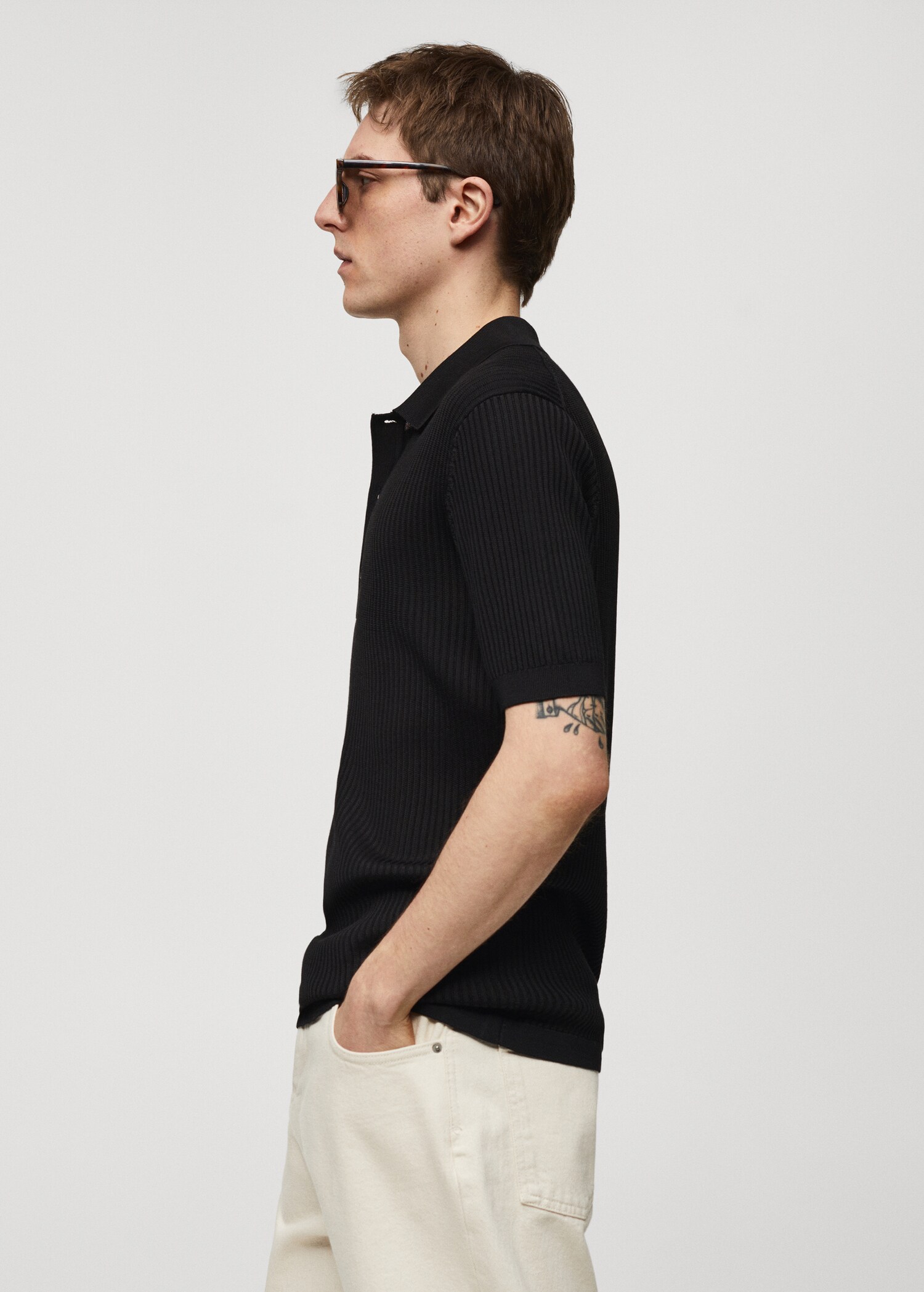 Knit Cotton Polo Shirt Men Mango Usa