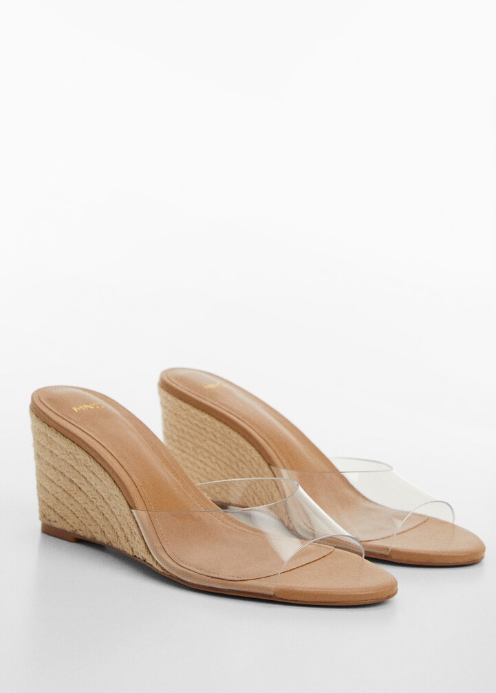 Vinyl wedge sandals - Women | MANGO USA