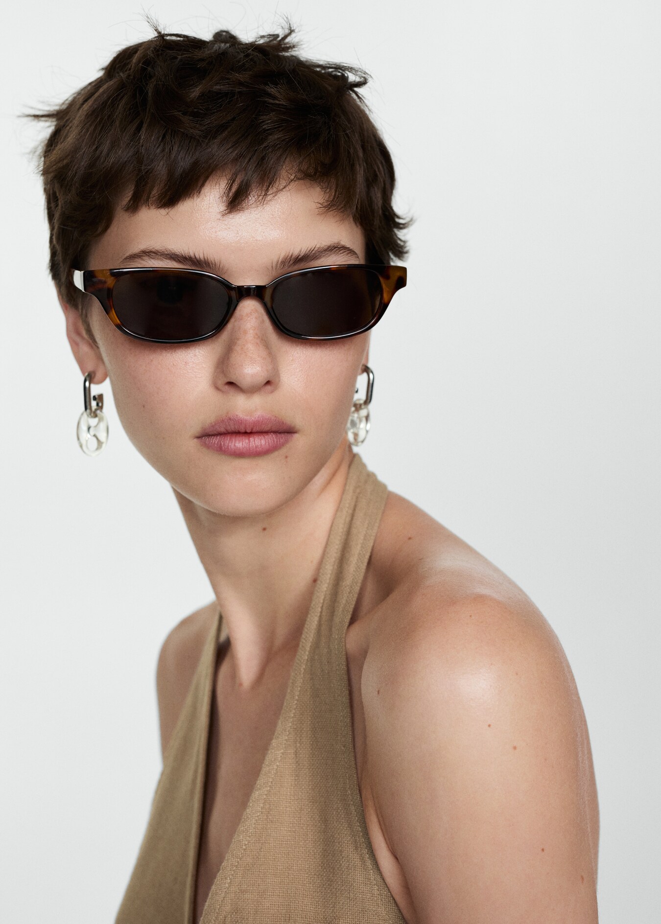 Pocket halter-neck top - Women | MANGO USA