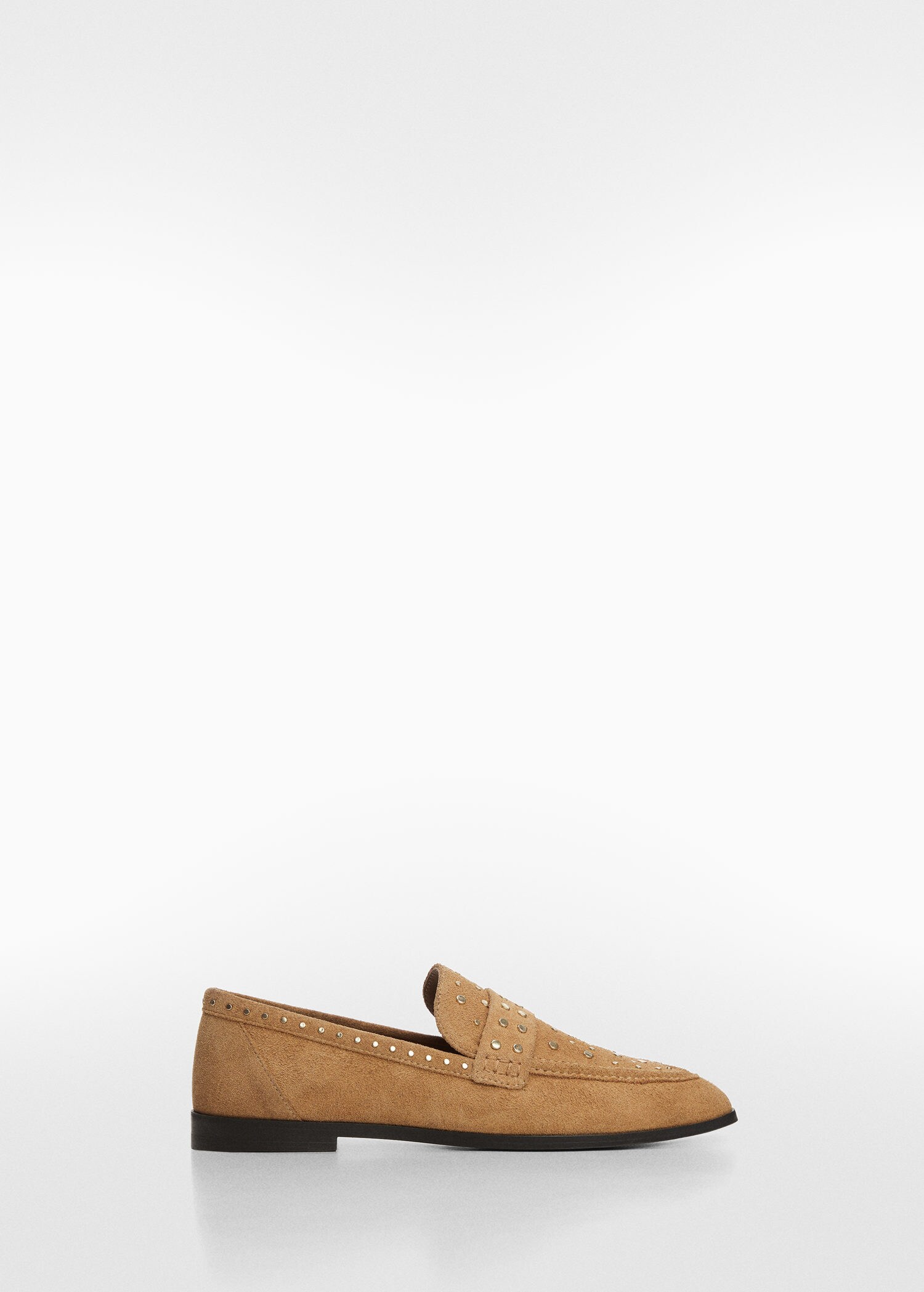 Studded leather loafers | MANGO
