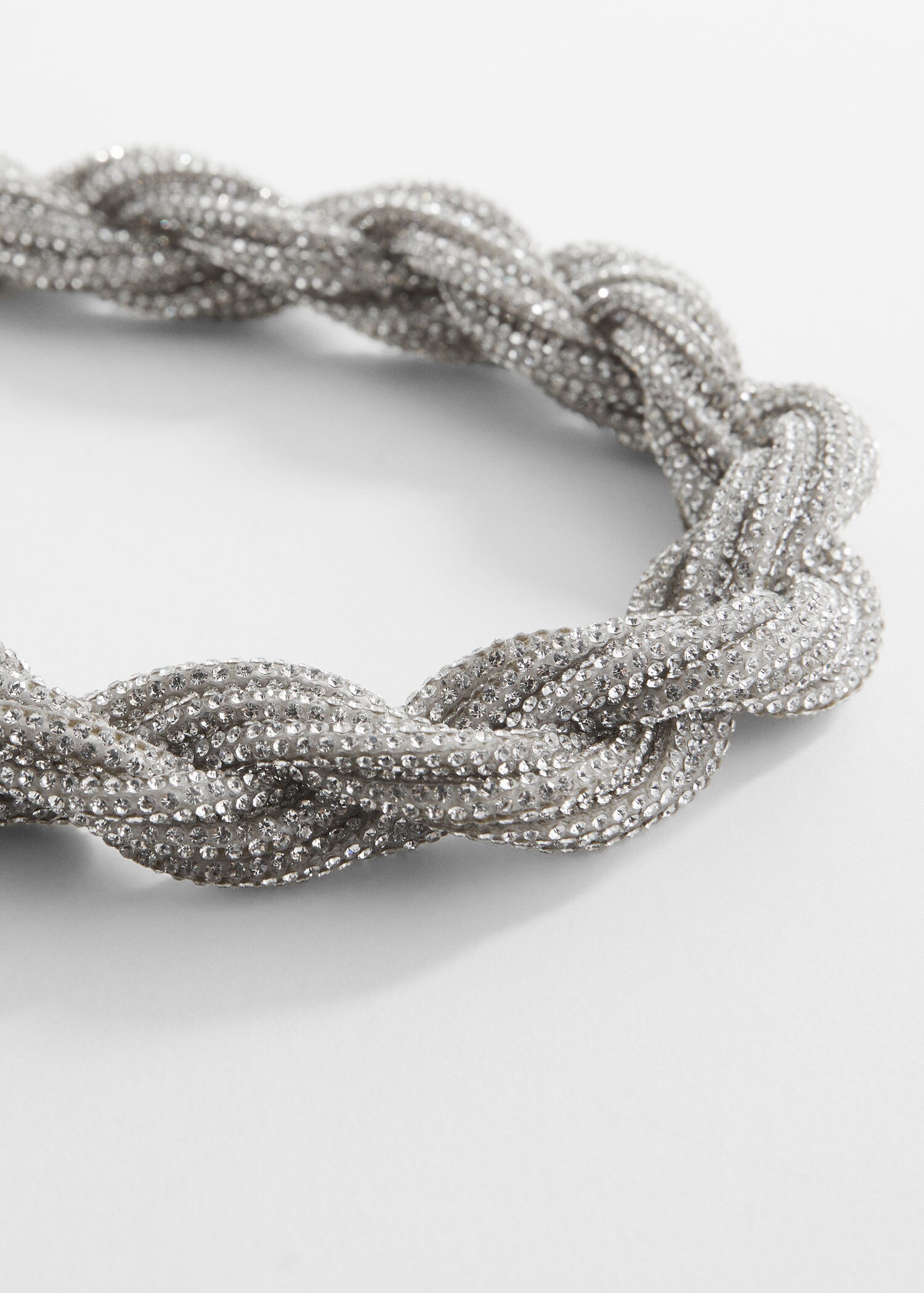 Rhinestone intertwined necklace | MANGO