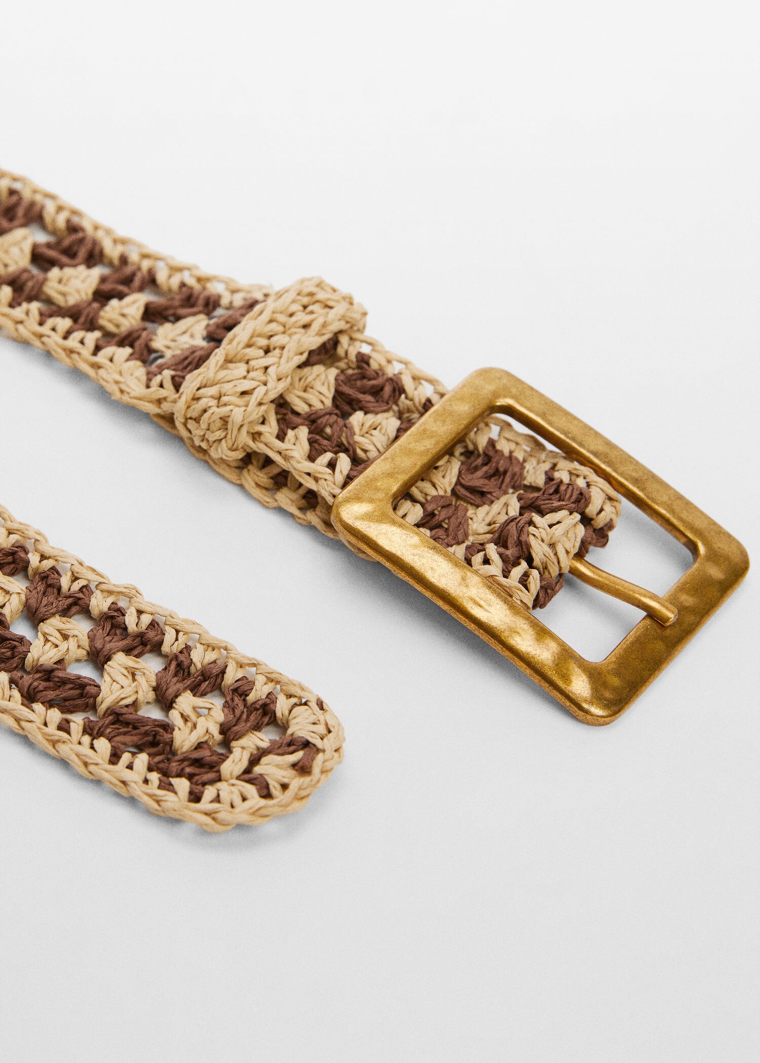 Crochet belt with buckle | MANGO